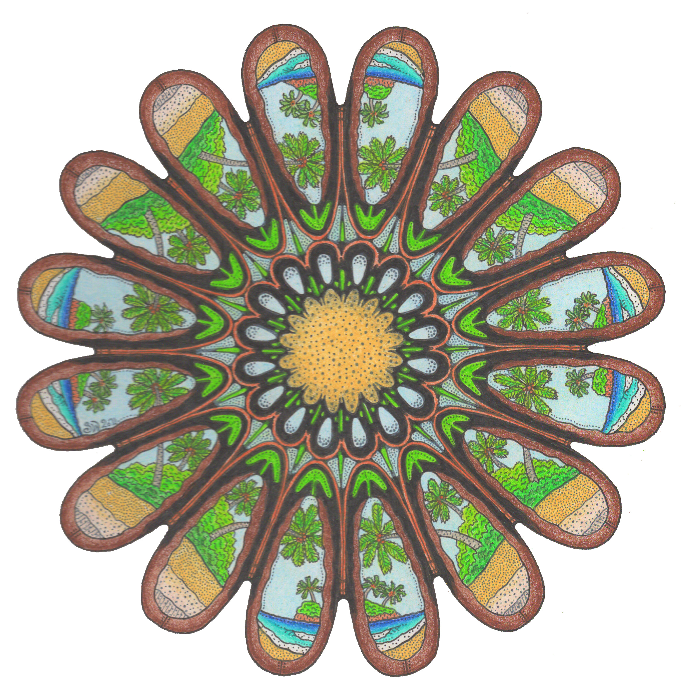 Beach Mandala by Sean Whitehill